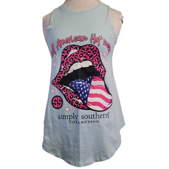 Simply Southern | Tops | Womens Simply Southern All American Hot Mess ...